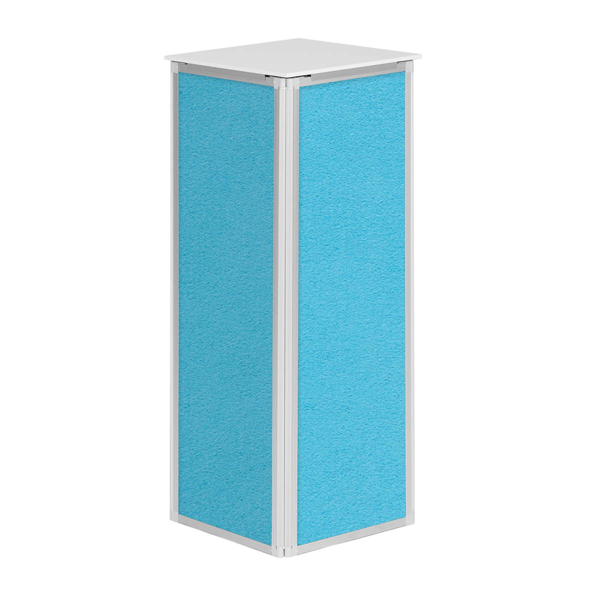 BusyFold Heavy Duty Display Plinth | 1000 x 350 x 350mm (HxWxD) | Cyan ...