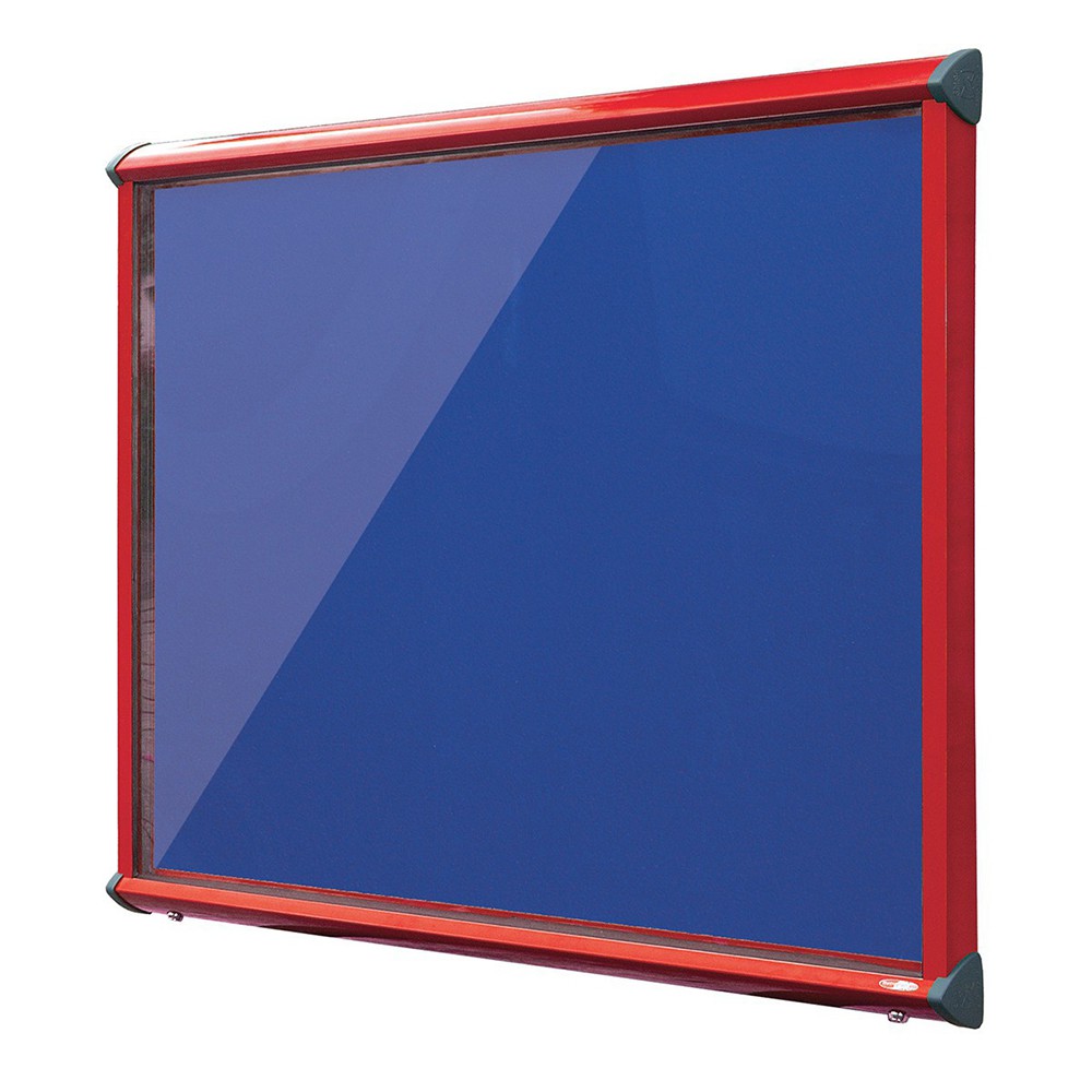 Shield Exterior Wall Mounted Showcase | 4 x A4 Sheets (750x537mm) | Red ...