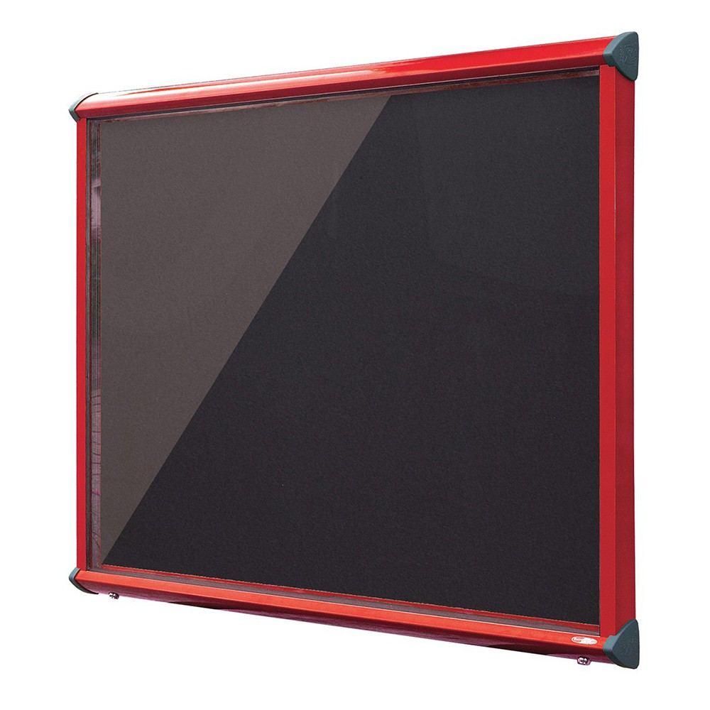 Shield Exterior Wall Mounted Showcase | 4 x A4 Sheets (750x537mm) | Red ...