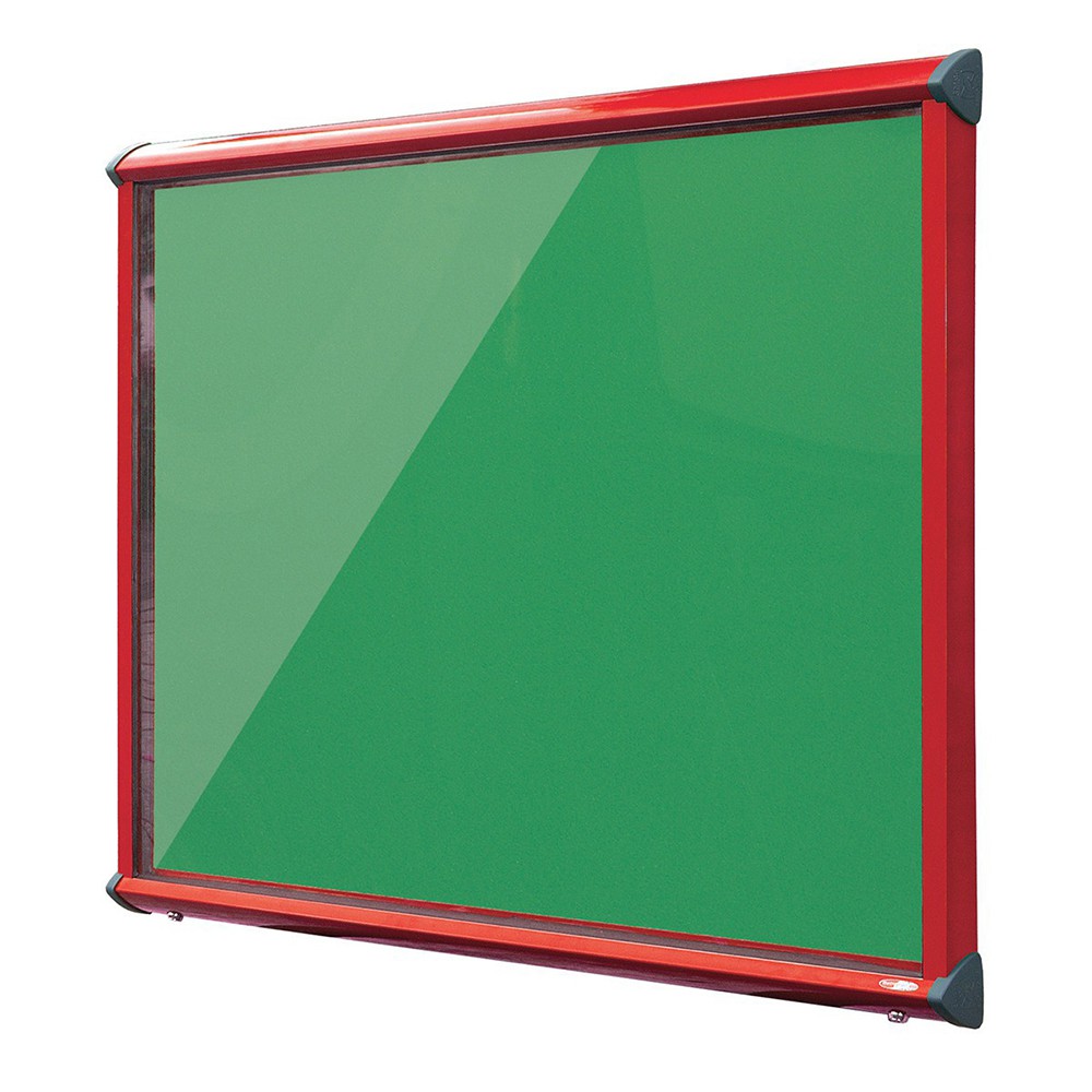 Shield Exterior Wall Mounted Showcase | 4 x A4 Sheets (750x537mm) | Red ...