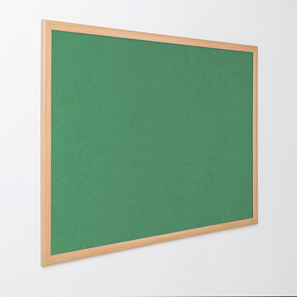 Eco-Colour Light Oak Effect Noticeboard | Green (GR) | 1200 x 2400mm ...
