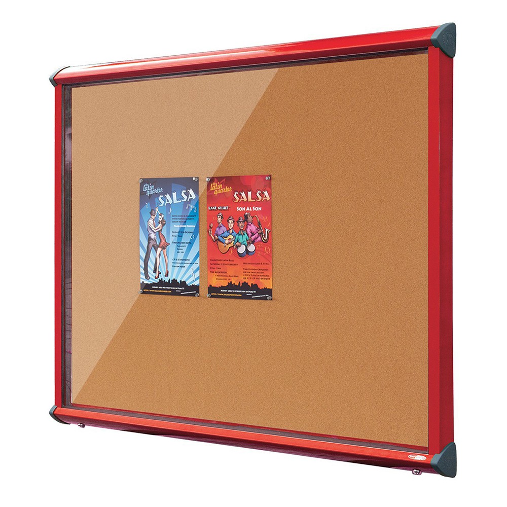 Shield Exterior Wall Mounted Showcase | 4 x A4 Sheets (750x537mm) | Red ...