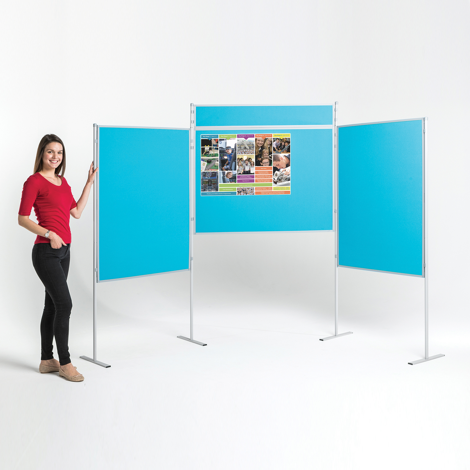 GrandStand Expandable Display System | kit B | Grey | Cyan (CY) | 770004/CY